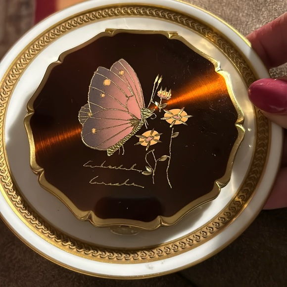 Stratton | Accessories | Vintage 6s Stratton Enamel Butterfly Powder ...